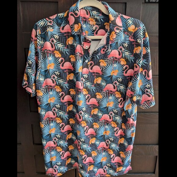 Meripex | Shirts | Flamingo Golf Polo Shirt Mens Meripex | Poshmark